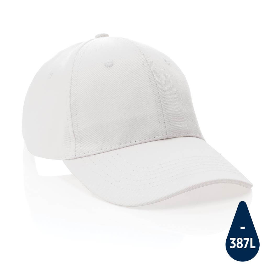 Impact AWARE™ 6 Panel 280gr Recycled Cotton Cap – White – Gulfrose ...